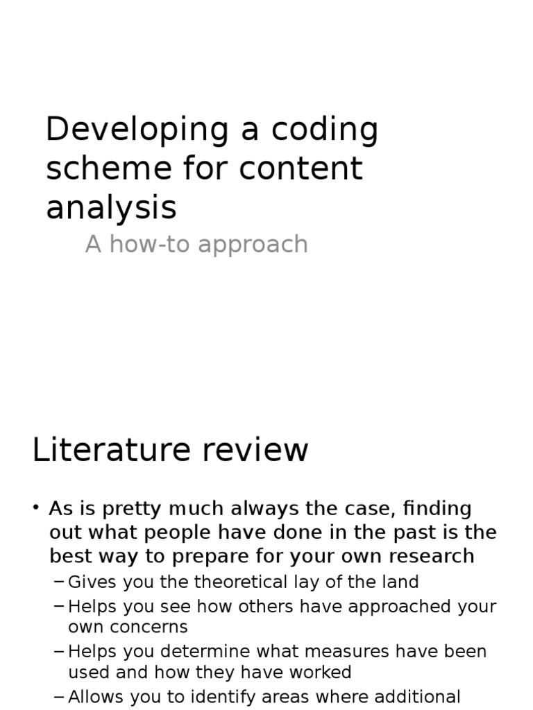 Developing A Coding Scheme | Download Free PDF | Statistical ...