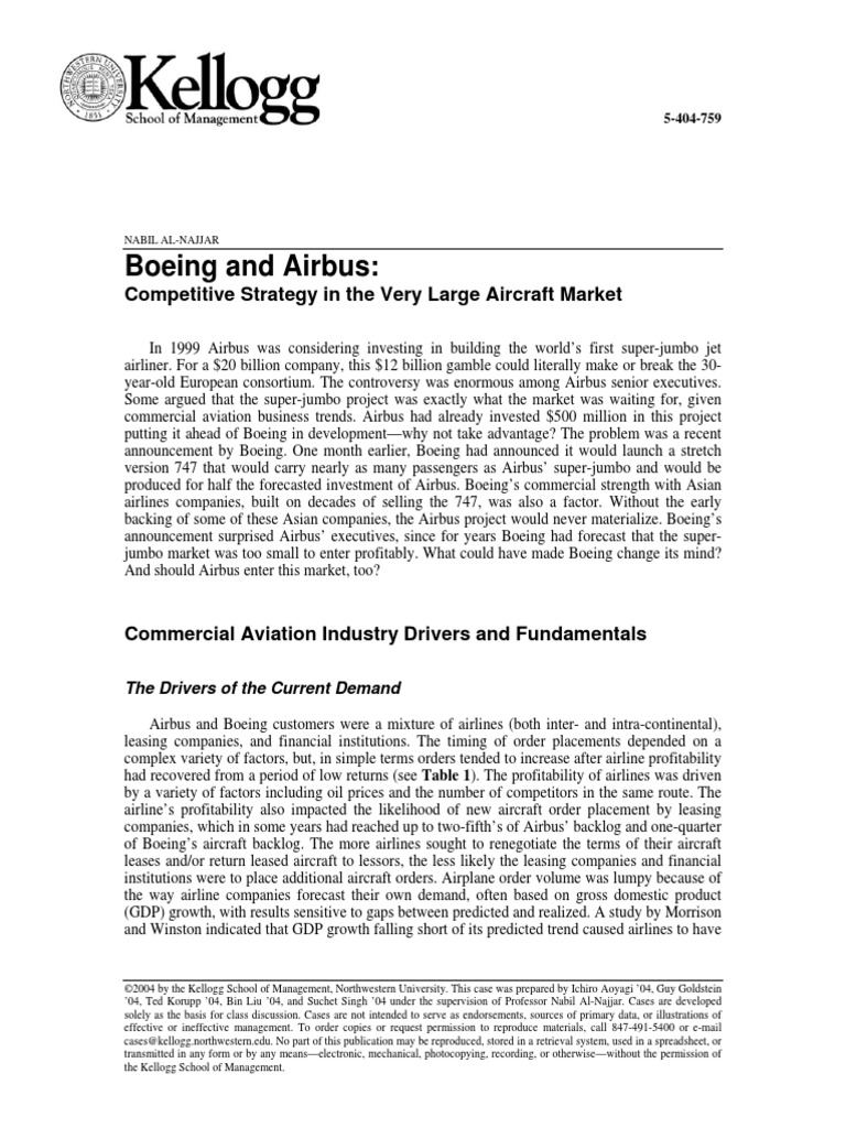 Boeing Vs Airbus PDF | PDF | Airbus | Boeing