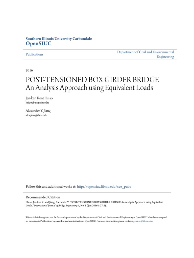 Post-Tensioned Box Girder Analysis | PDF | Prestressed Concrete ...