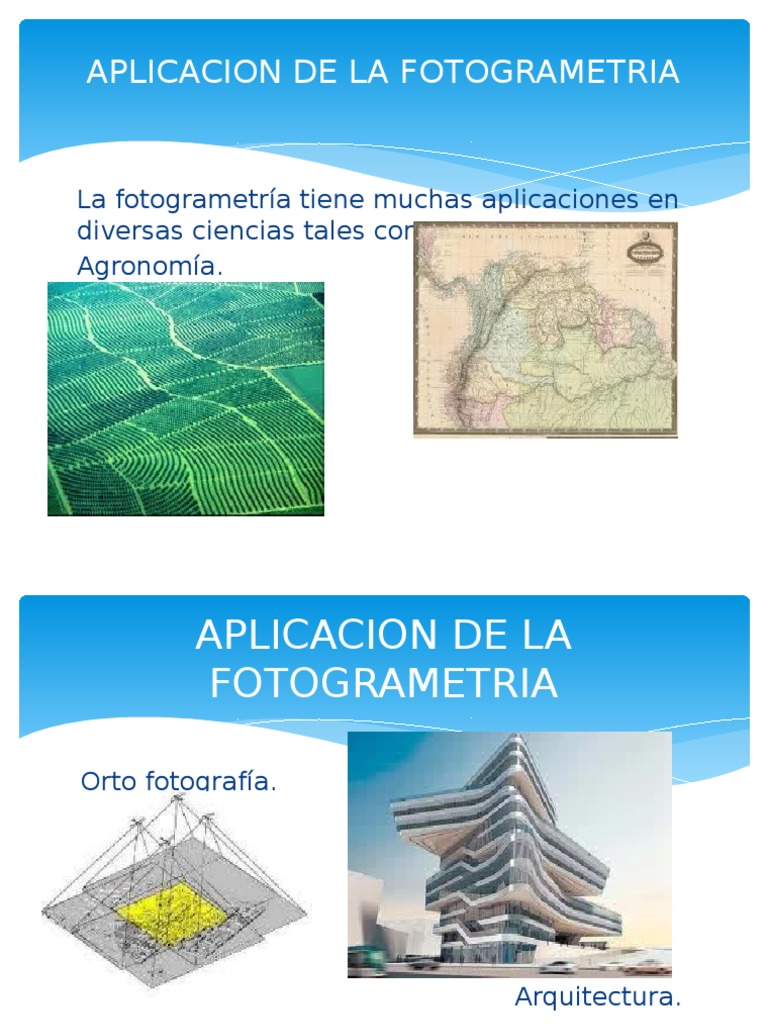 Exposicion Apliccacion de La Fotogrametria | Ingeniería | Fotografía aérea