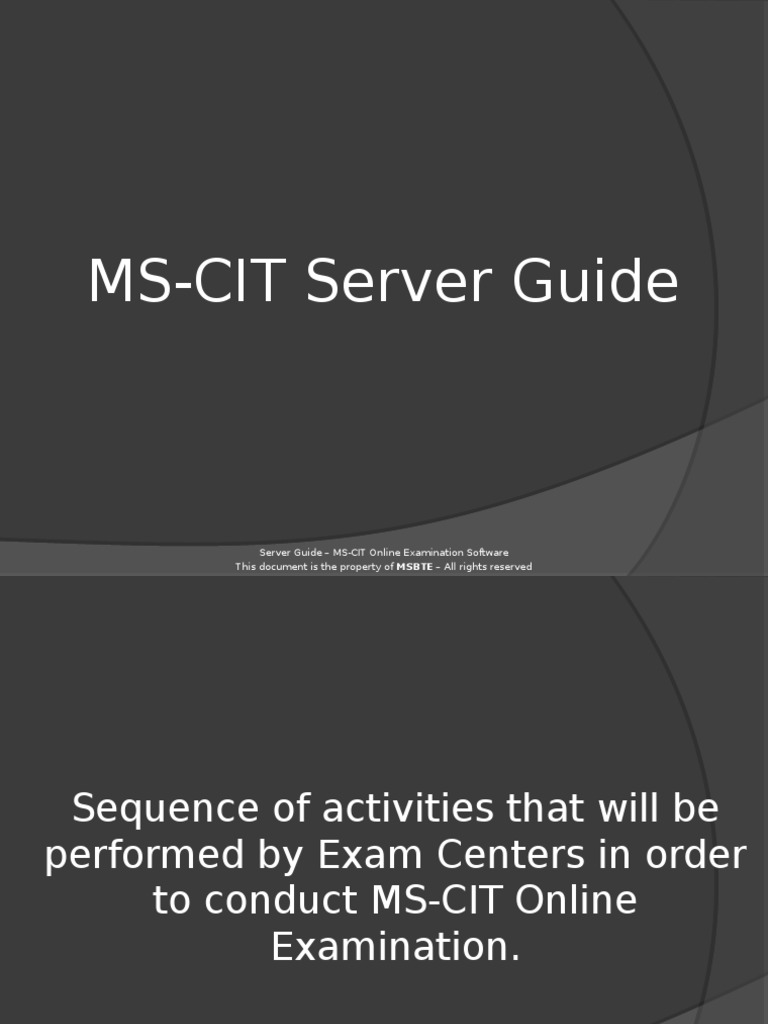 MS-CIT Server Guide Ver.2.0 | Online And Offline | Server (Computing)