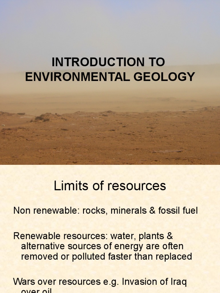 Environmental Geology: Resource Challenges | PDF