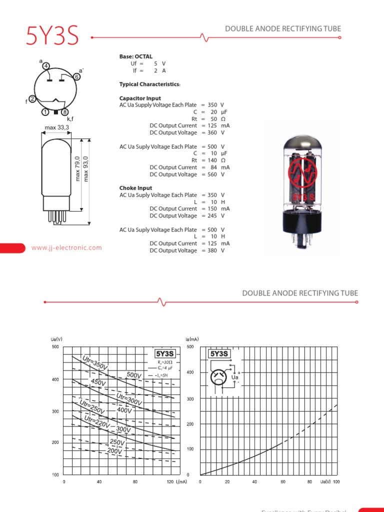 Double Anode Rectifying Tube: Base: Octal | PDF | Rectifier | Electronics