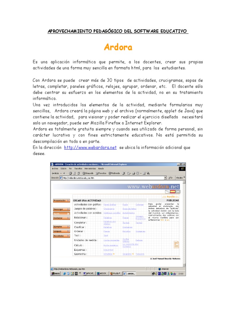 Ardora Tutorial | PDF | HTML | Archivo de computadora