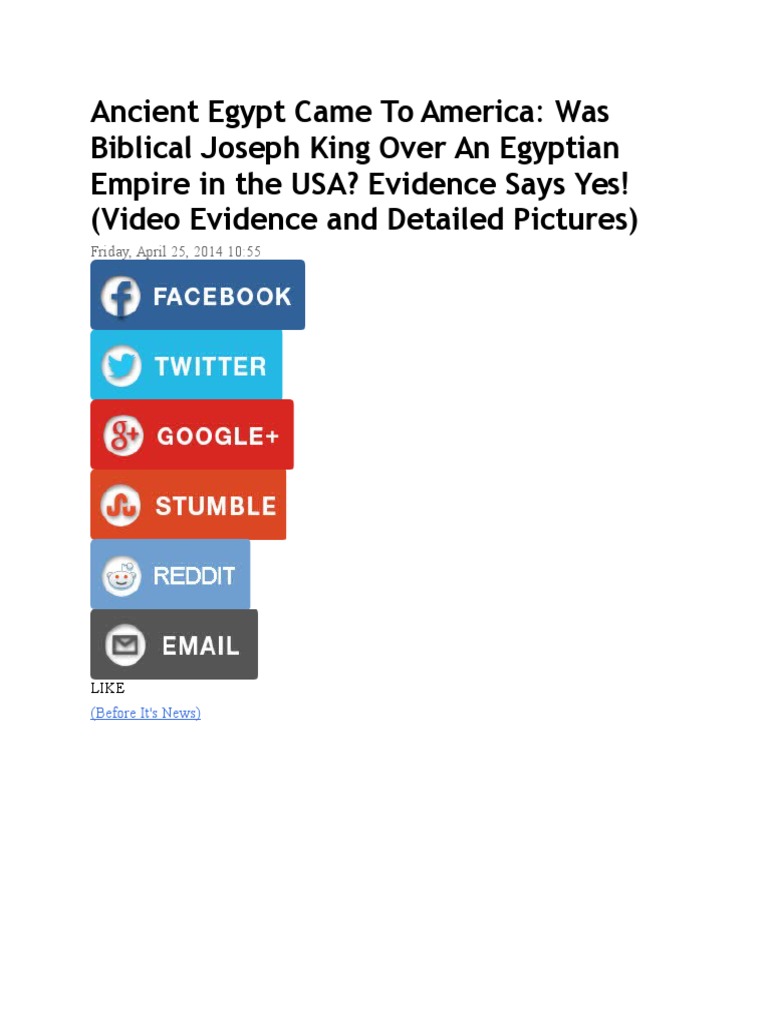 Ancient Egypt Came To America | PDF | Akhenaten | Ancient Egypt