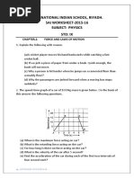 CBSE Class 9 Physics Worksheet - Force and Laws of Motion | PDF | Force ...