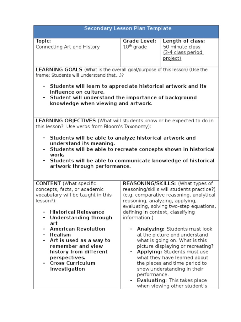 EDUC 232 Lesson Plan 2 | PDF