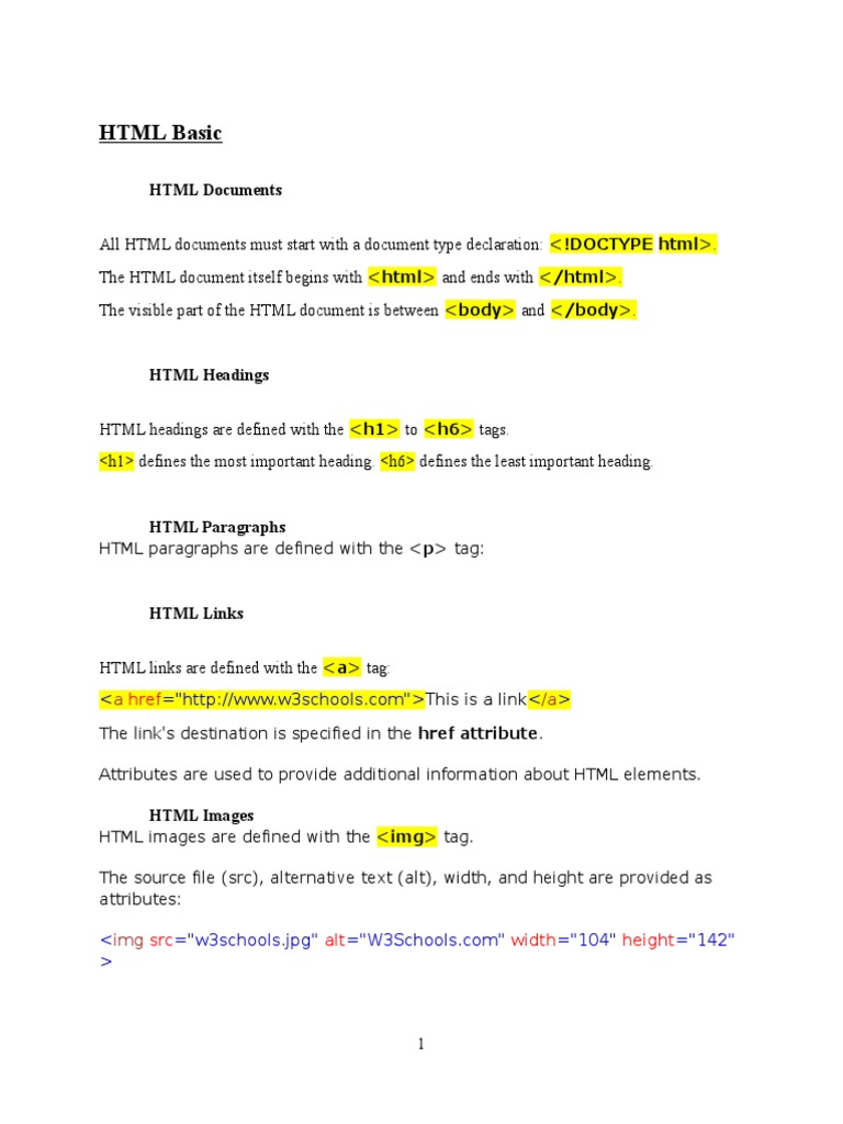 HTML 5 | PDF | Html Element | Html
