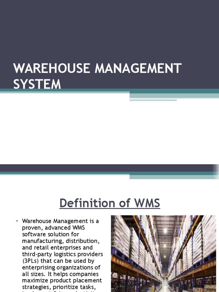 Warehouse Management System | PDF | Warehouse | Logistics