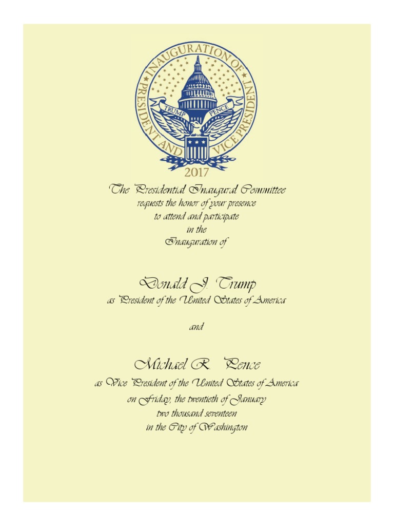 Donald J. Trump: The Presidential Inaugural Committee | PDF | Travel