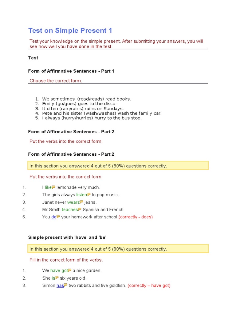 Test Level 1 English | Download Free PDF | Linguistics | Syntax