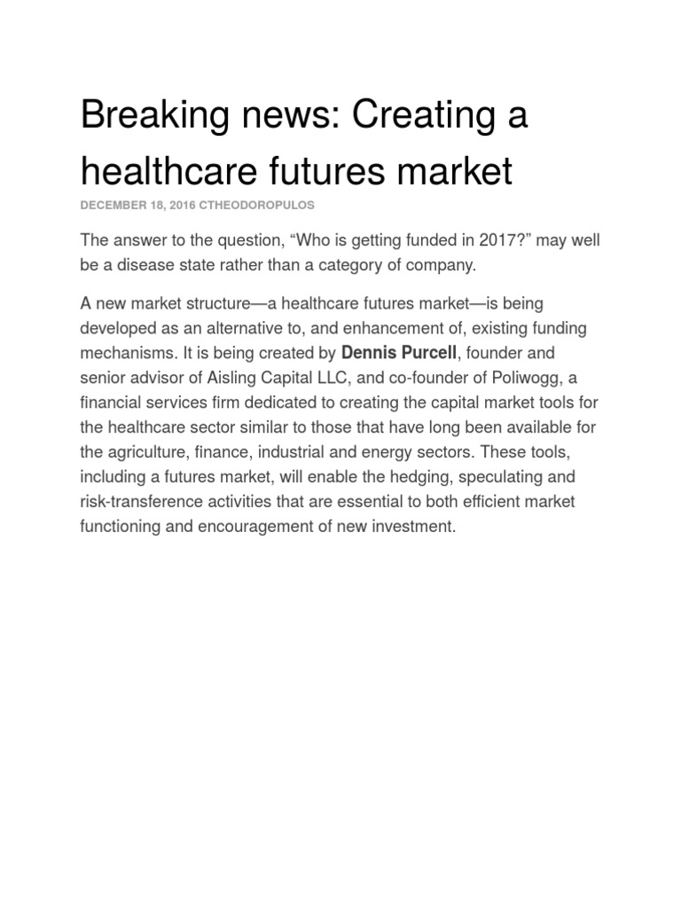 Breaking News Interview Dec. 2016 | PDF | Futures Contract | Hedge ...