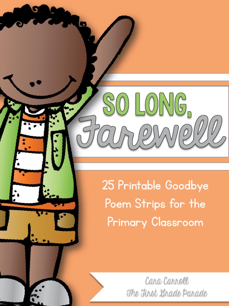 First Grade Farewell Poem Strips | PDF