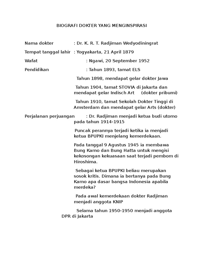 Biografi Dokter Yang Menginspirasi | PDF | Filsafat