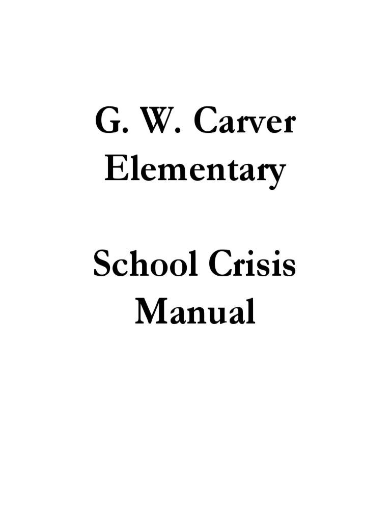 School Crisis Manual - Quick Reference Guide | PDF | Emergency | Classroom