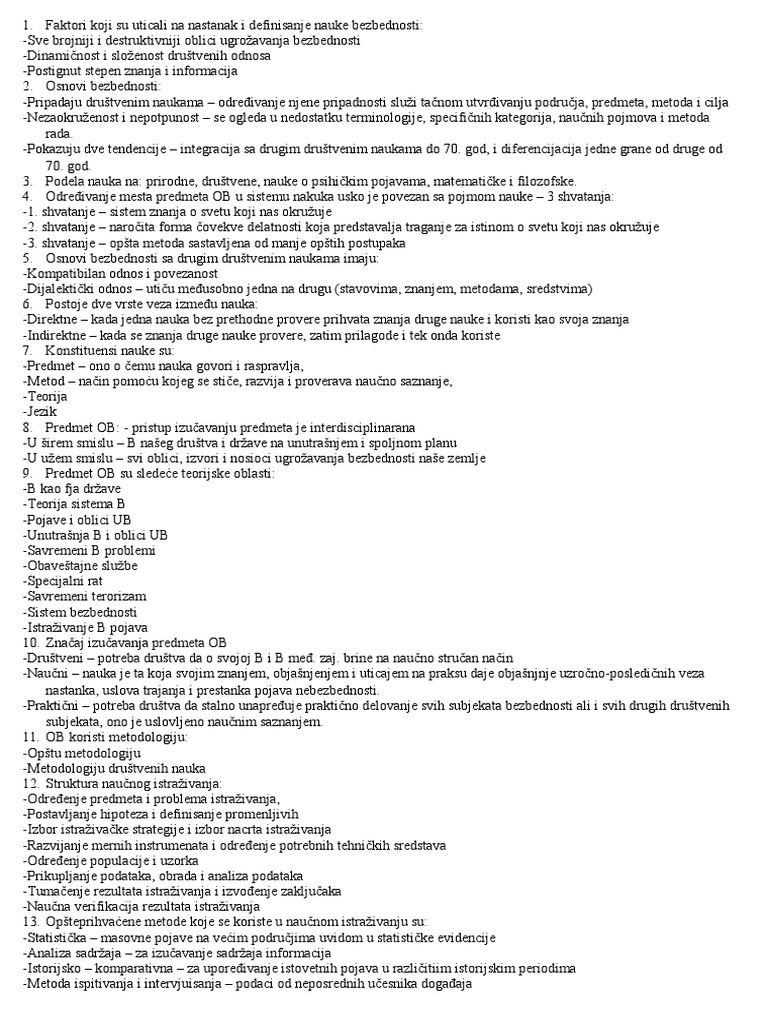 Osnovi Bezbednosti Kolokvijum | PDF