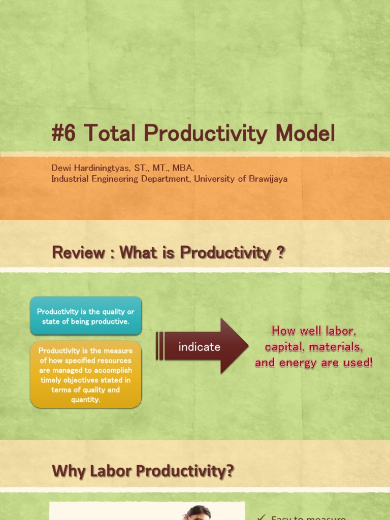 P6 Anprod Total Productivity Model | PDF | Profit (Accounting) | Labour ...
