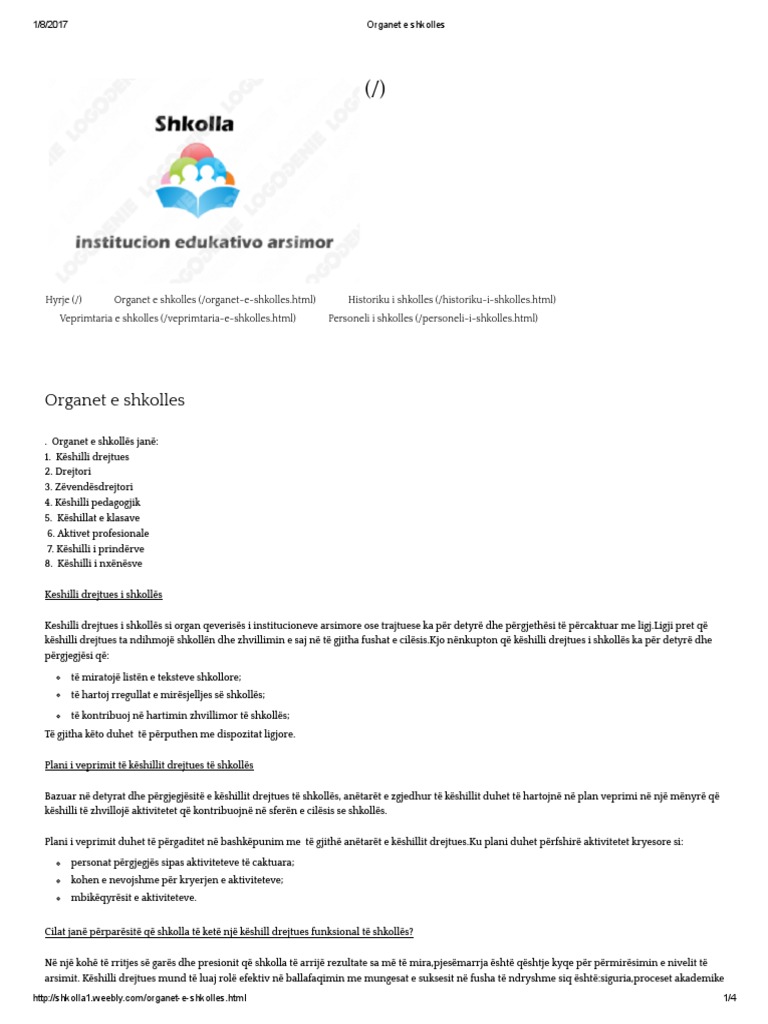 Organet e Shkolles | PDF