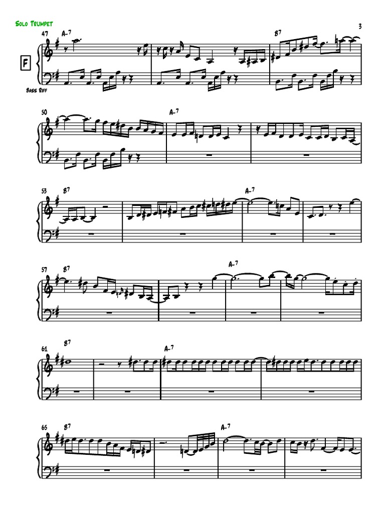 Solo Trumpet: Bass Riff | PDF