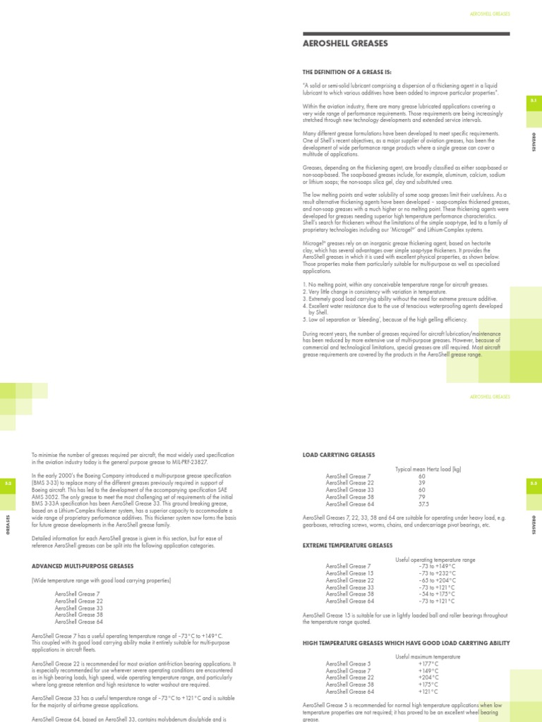 Aeroshell Book 5greases PDF | PDF | Bearing (Mechanical) | Motor Oil