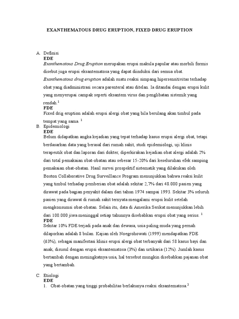 Exanthematous Drug Eruption | PDF