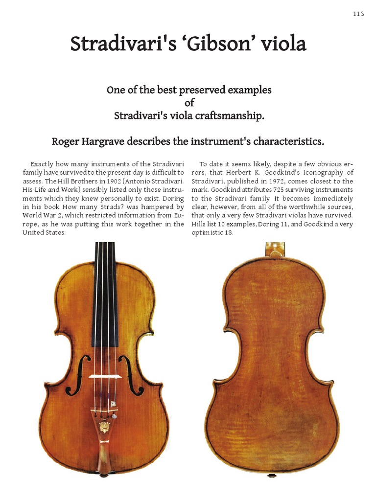 Artikel 1986 09 Stradivari Gibson PDF | PDF | Violin | Gaiaphones