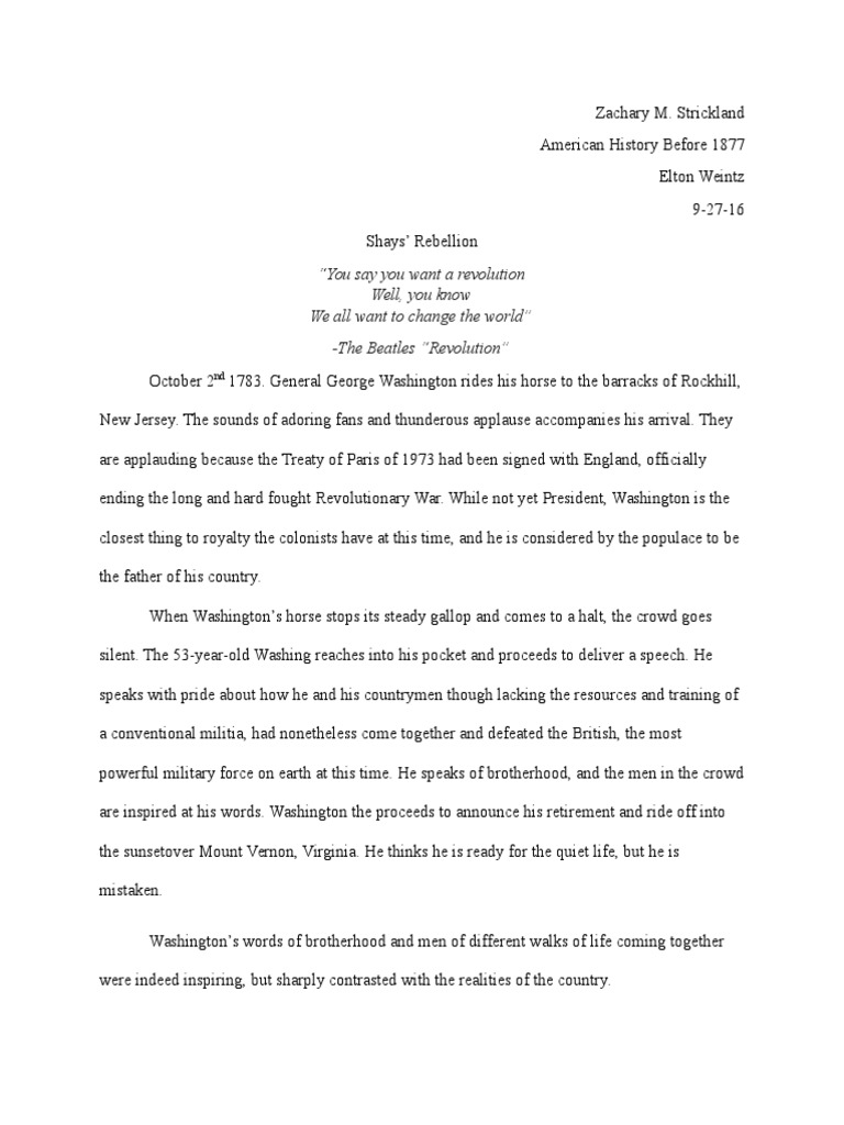 Shays' Rebellion | PDF | American Revolutionary War | Government