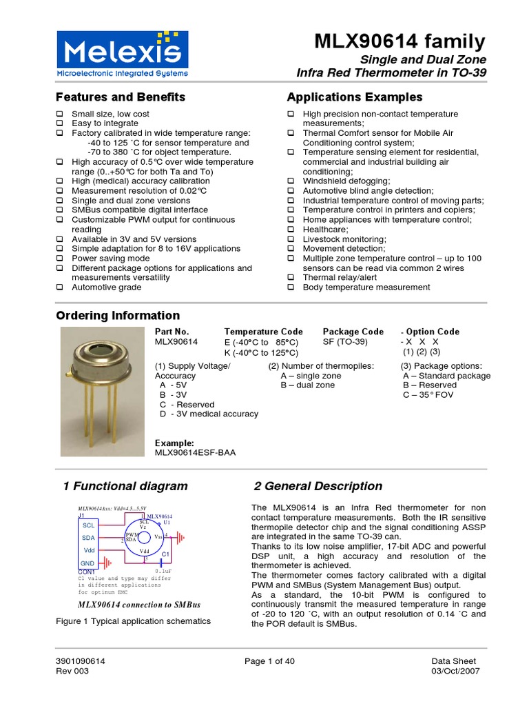 MLX 9014 | PDF | Amplifier | Sensor