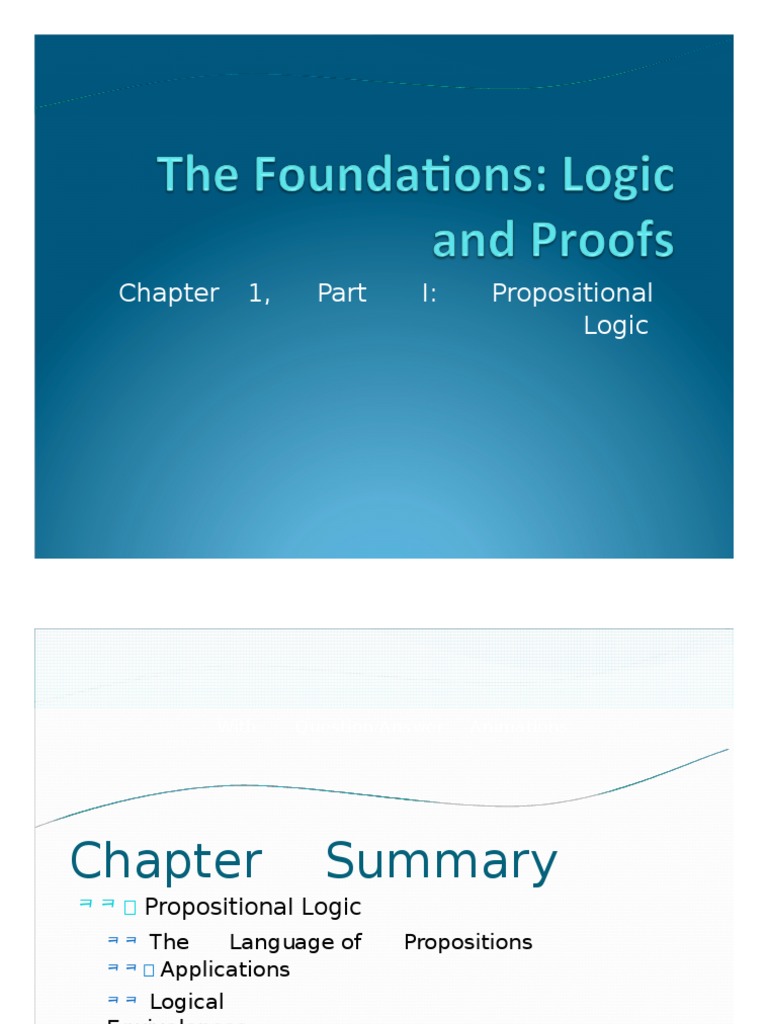 Chapter 1 | PDF | Logical Expressions | Metalogic