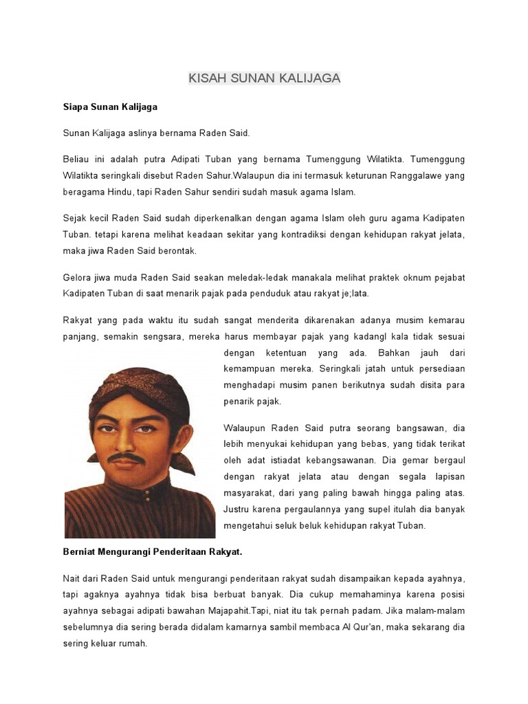 Kisah Sunan Kalijaga | PDF
