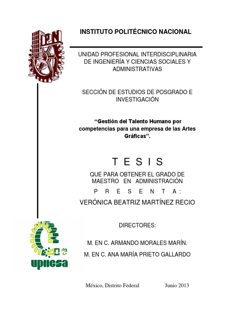 Tesis Ejemplo PDF | PDF | Gestión del talento | Recursos humanos