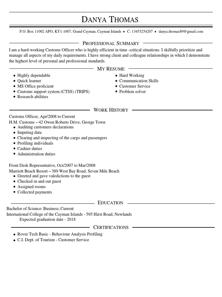Danya Thomas-Resume | PDF