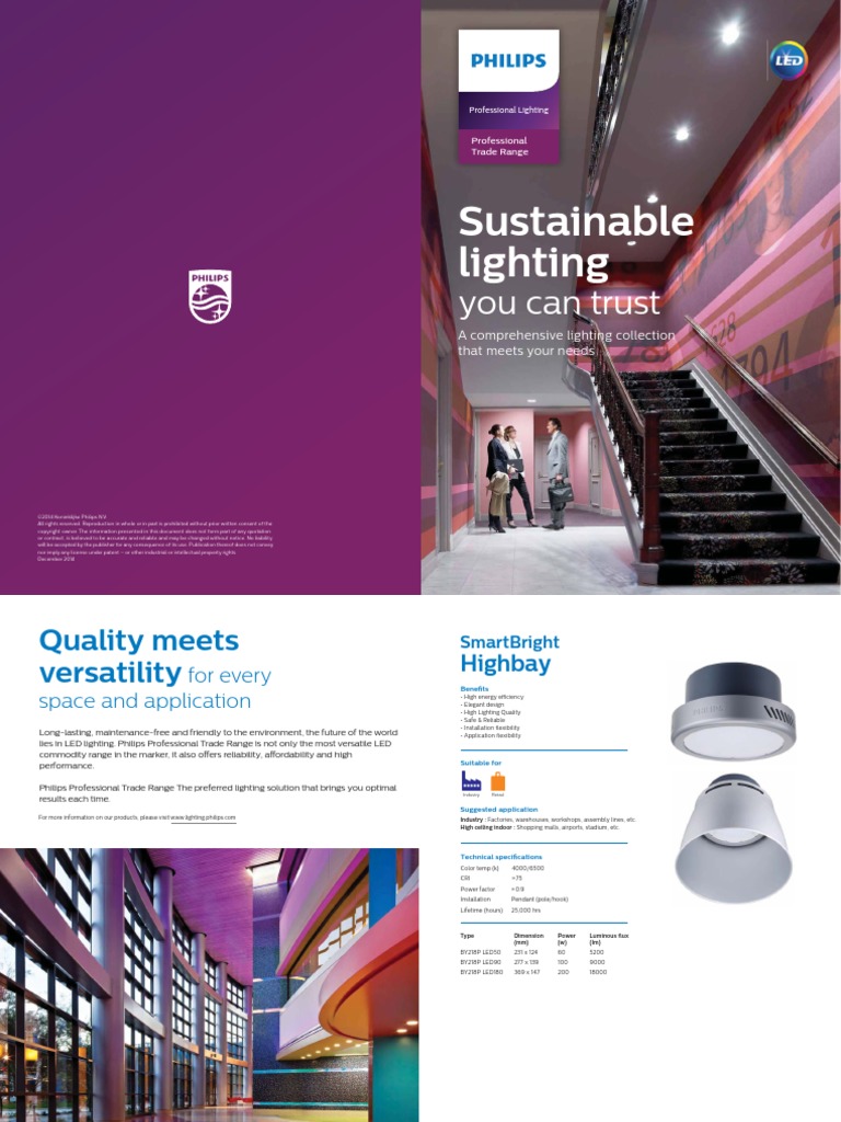 PHILIPS Prof Trade Range Catalogue | PDF | Light Emitting Diode | Lighting