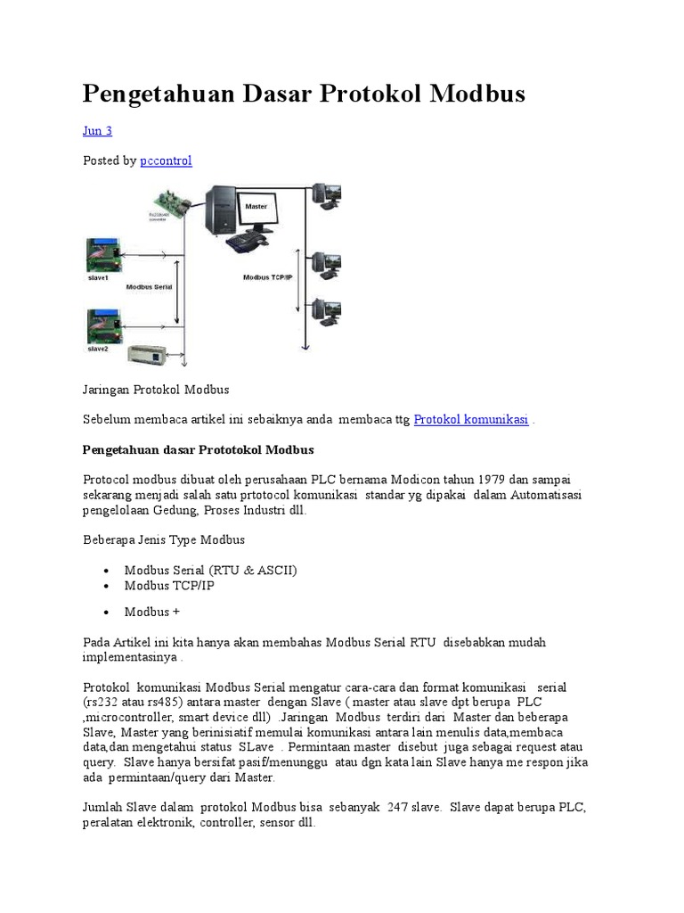 Pengetahuan Dasar Protokol Mod Bus | PDF
