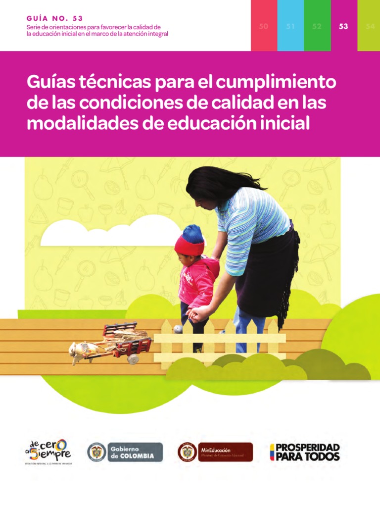 Guia N53 Guias Tecnicas Cumplimiento Condiciones Calidad Modalidades Educacion Inicial PDF | PDF ...
