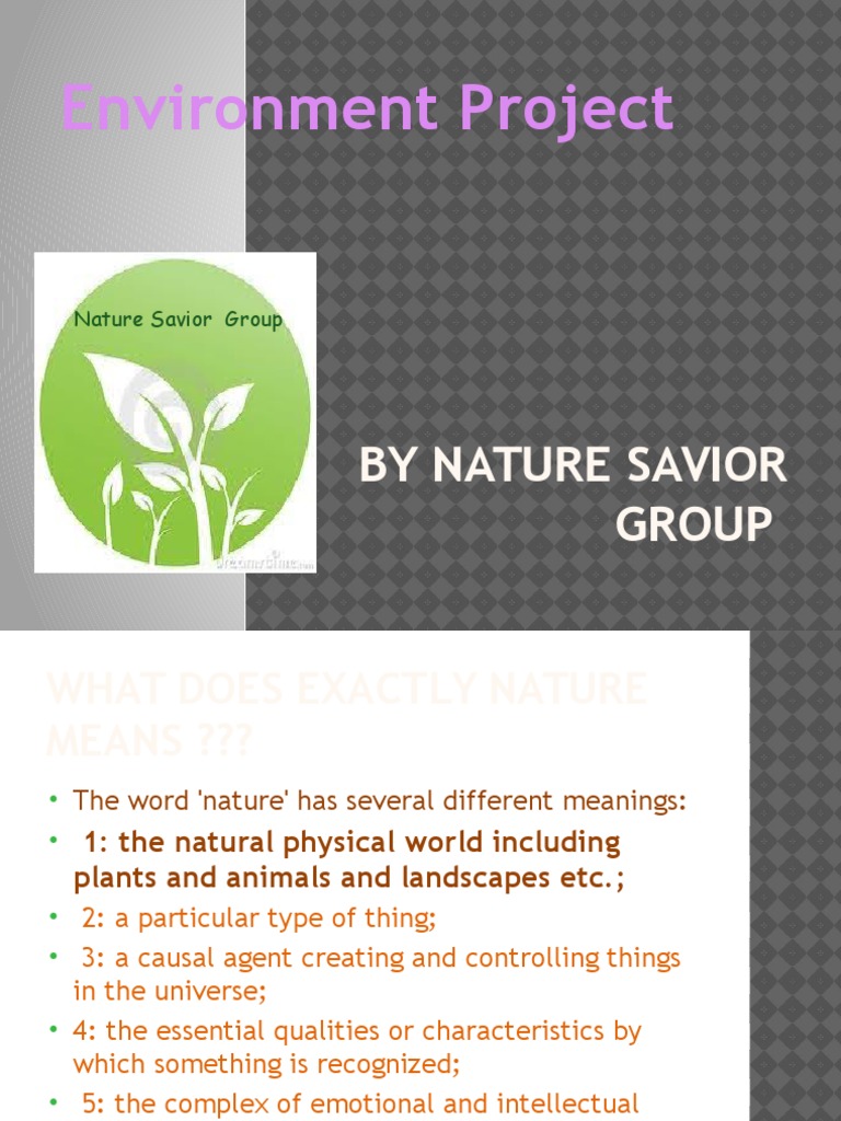 Environment Project: by Nature Savior Group | Download Free PDF ...