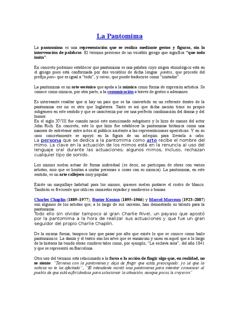 La Pantomima | PDF