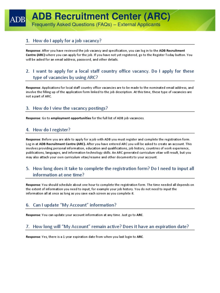 ADB Job Application Guide | PDF | Résumé | Employment