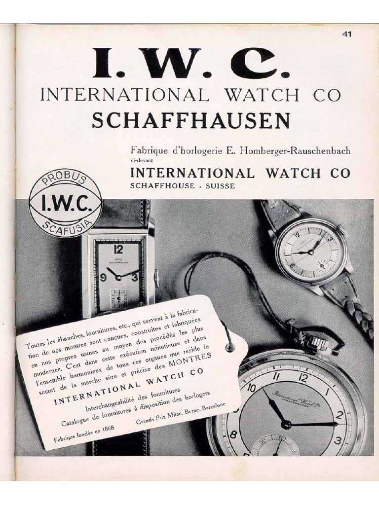 Vintage IWC (Catalogue Extract) | PDF
