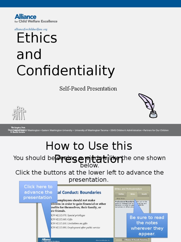 1.4 Ethics and Confidentiality PPT | Confidentiality | Conflict Of Interest