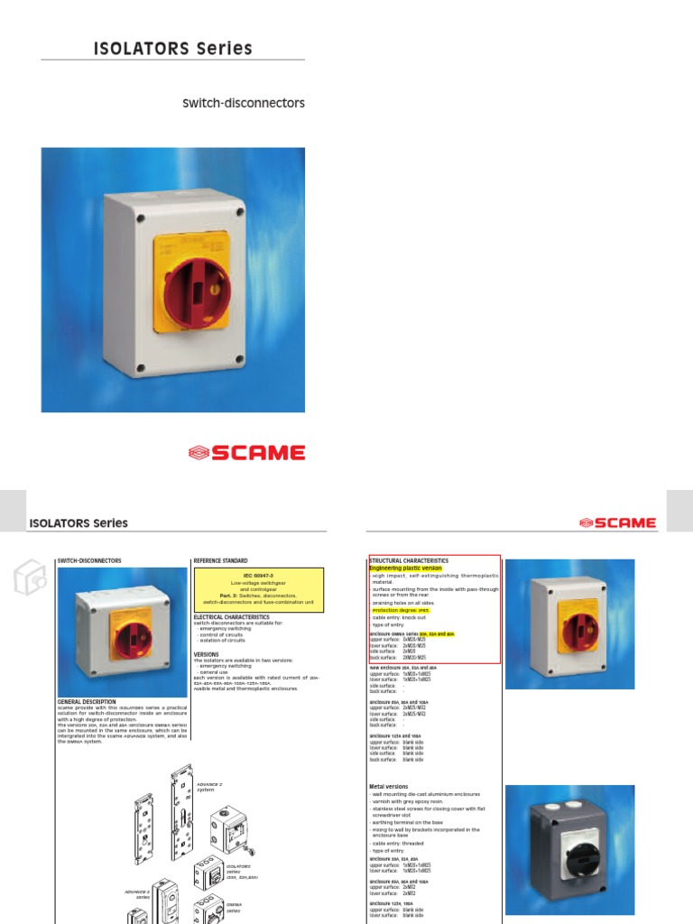 scame isolator | Components | Electrical Engineering