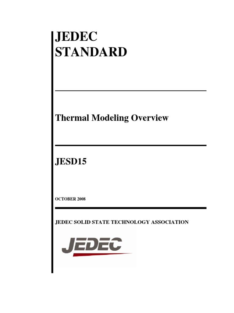 Jedec Standard: Thermal Modeling Overview | PDF | Reliability ...