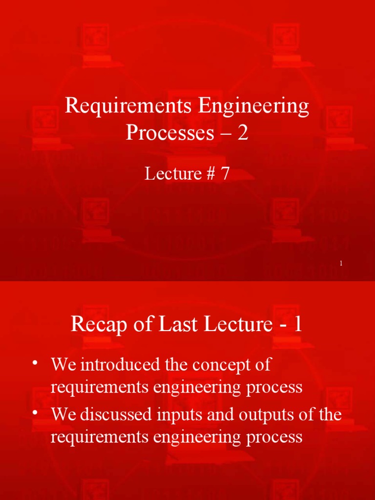 Requirements Engineering Process - 2 | PDF | Engineering | Systems ...