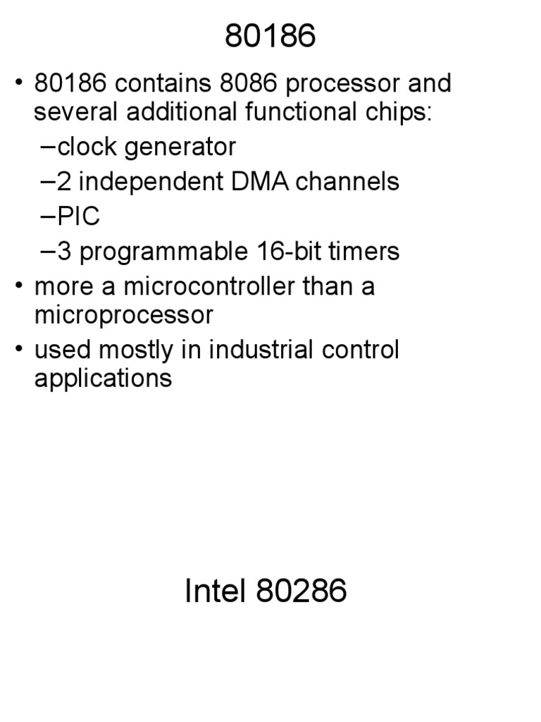 80286 | PDF | Central Processing Unit | Microprocessor