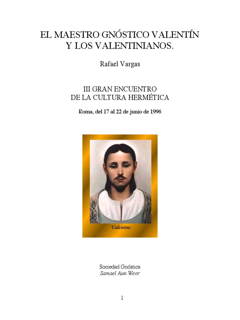 Valentín y el Gnosticismo Esotérico | PDF
