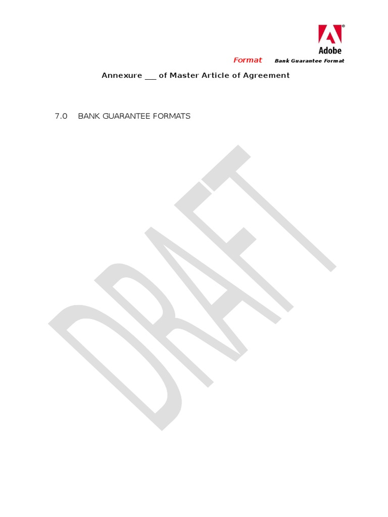 Annexure H - Bank Guarantee Formats (R) | PDF | Guarantee | Private Law