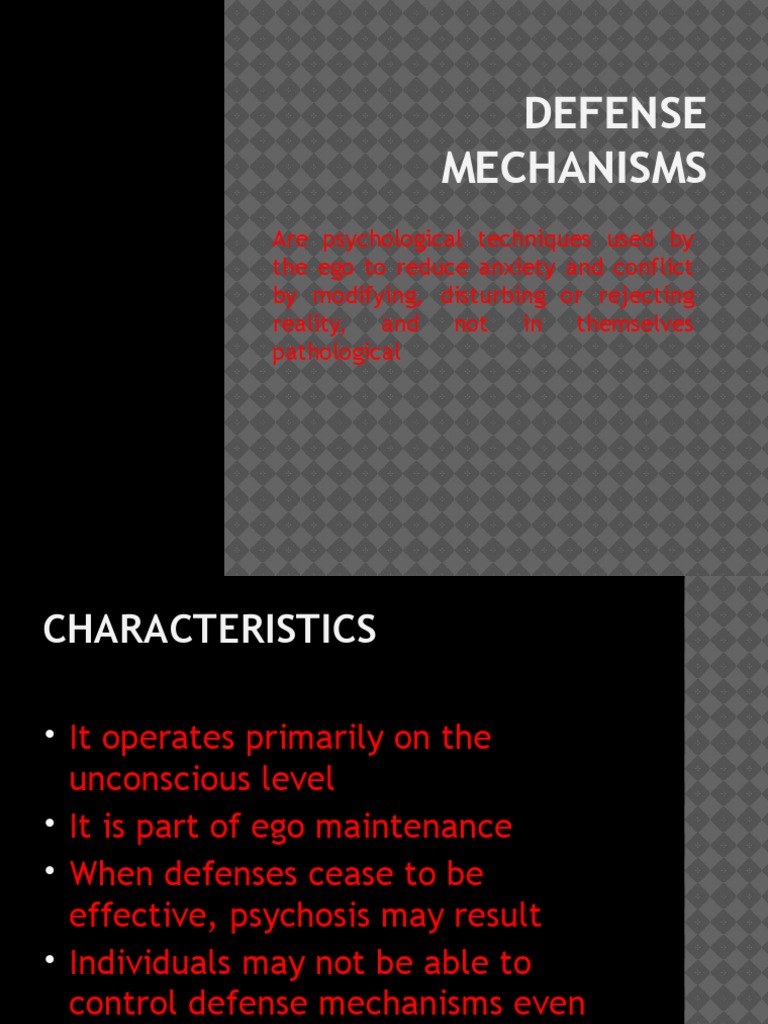 ''8. Defense Mechanisms | PDF | Id | Emotions
