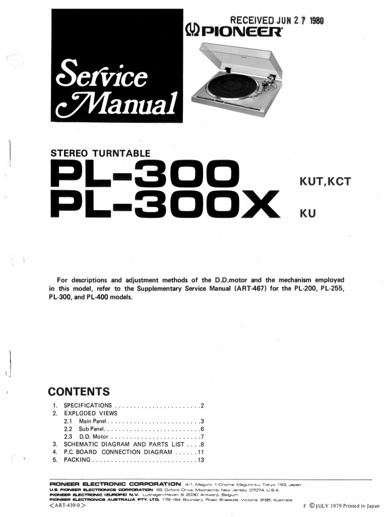 Pioneer PL-300-sm | PDF