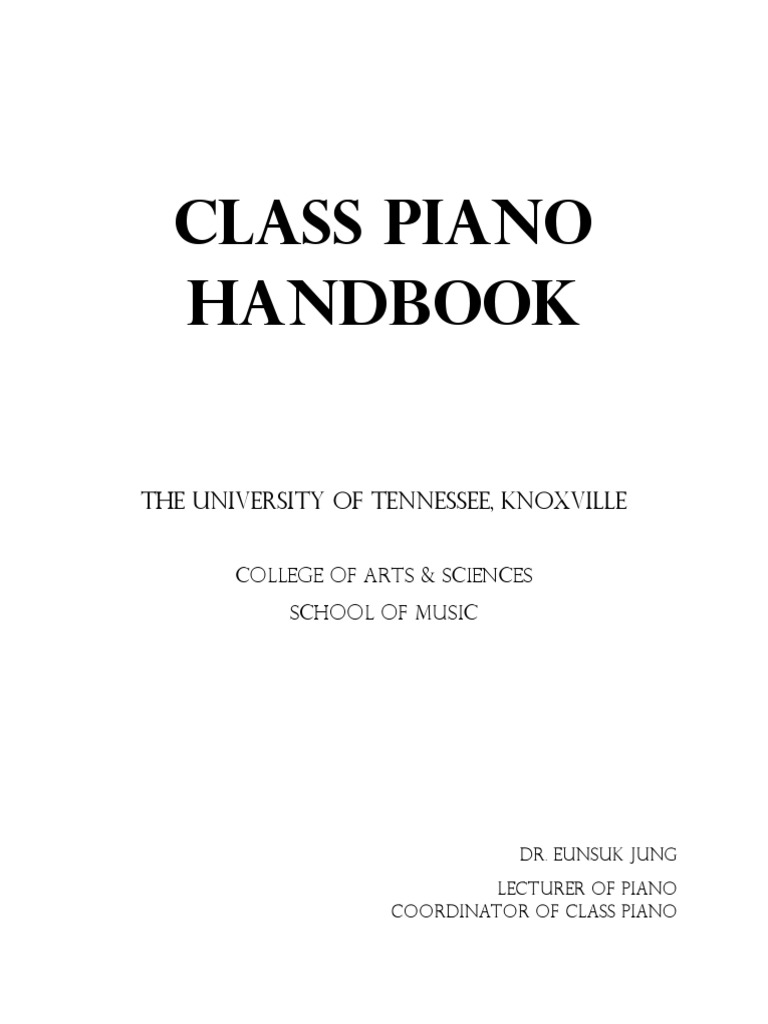 Handbook Class Piano | PDF