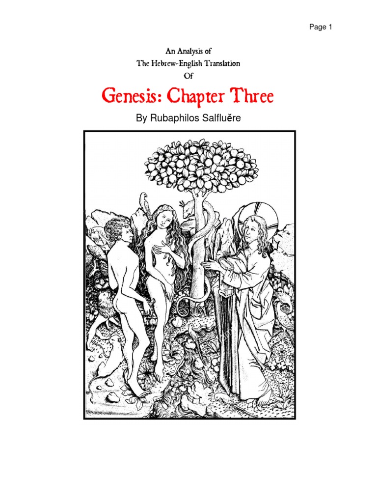 Genesis - Chapter Three | PDF | Translations | Serpents In The Bible